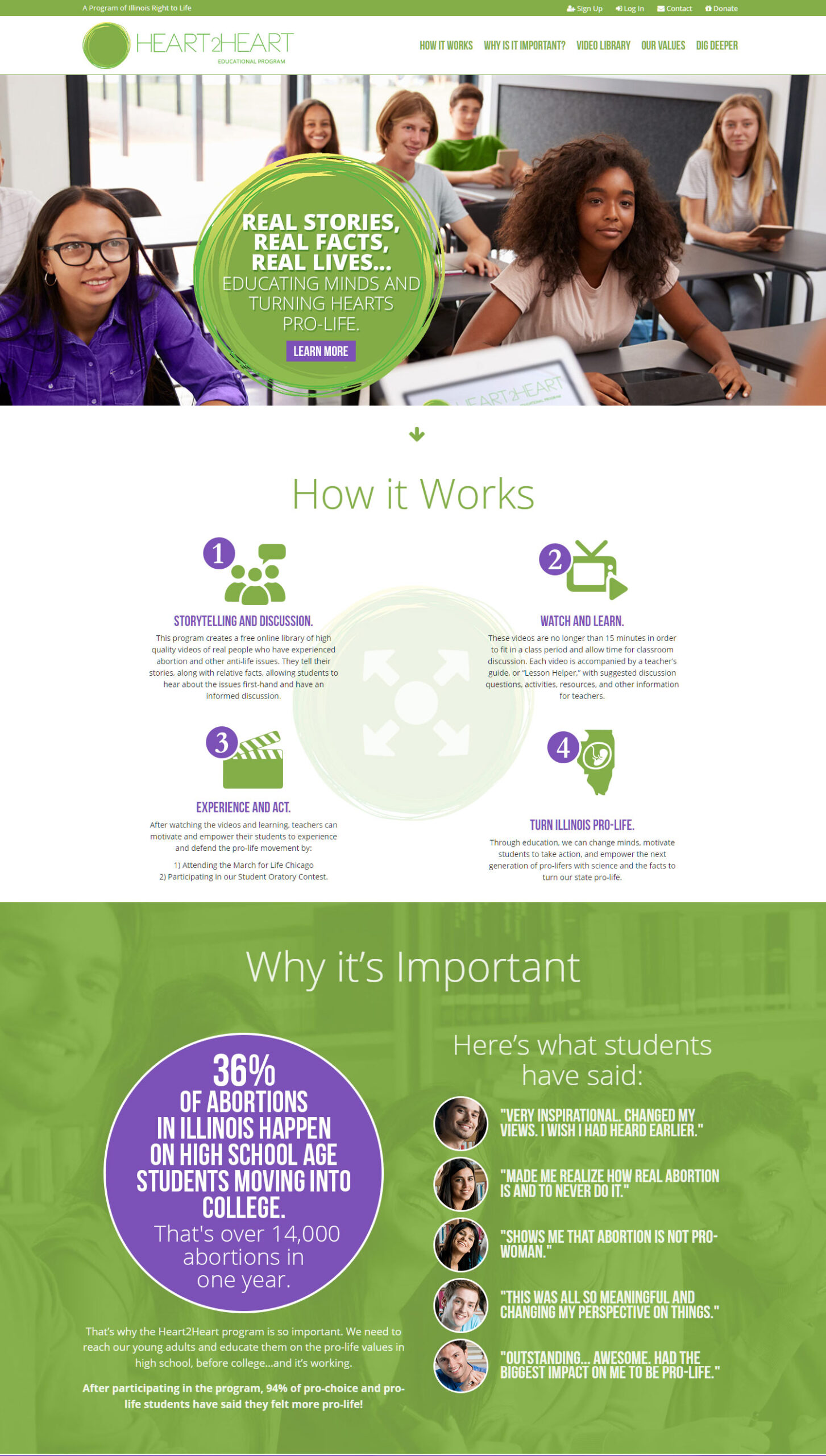 Heart 2 Heart Educational Program - Bonaventure Web and Graphic Design